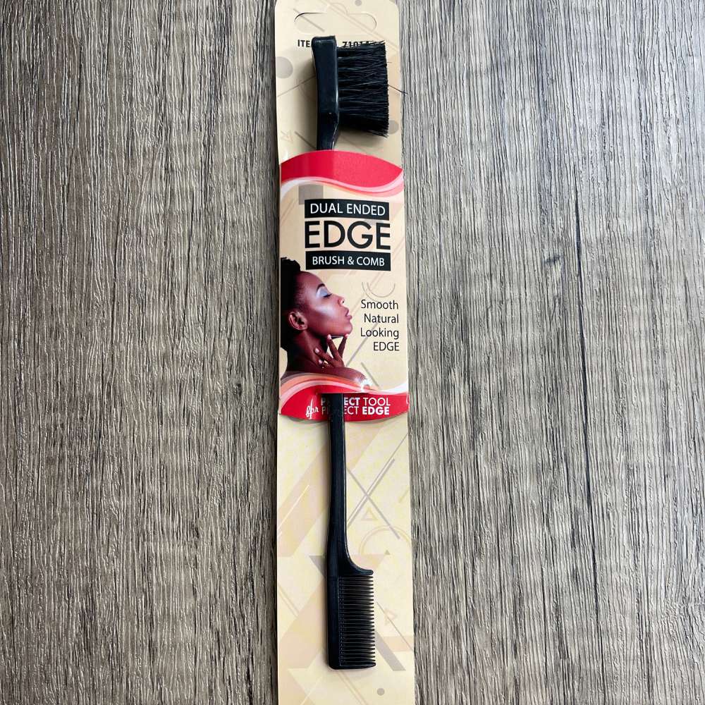 Dual Ended Edge Brush & Comb (1PC)