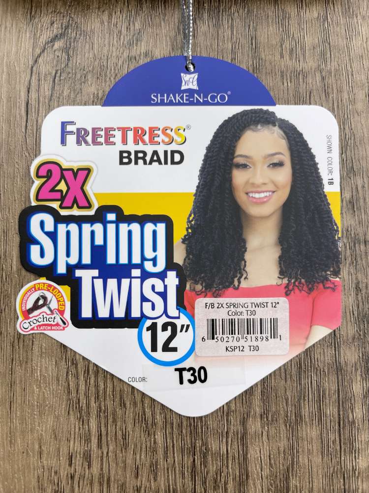 Freetress Braid Crochet Hair - 2x Spring Twist 12"