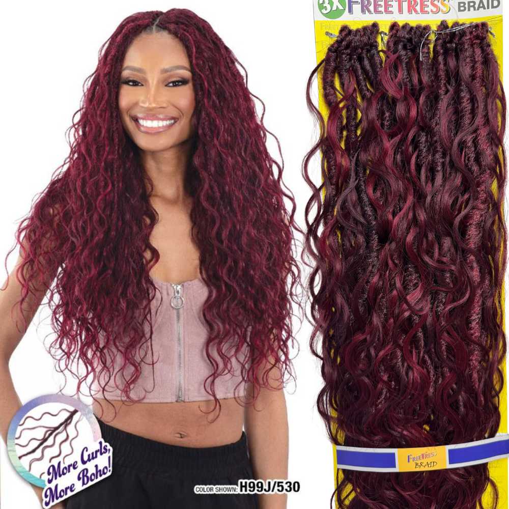Freetress Pre-Looped Crochet Braid - 3X Bora Bora Boho Locs 22"