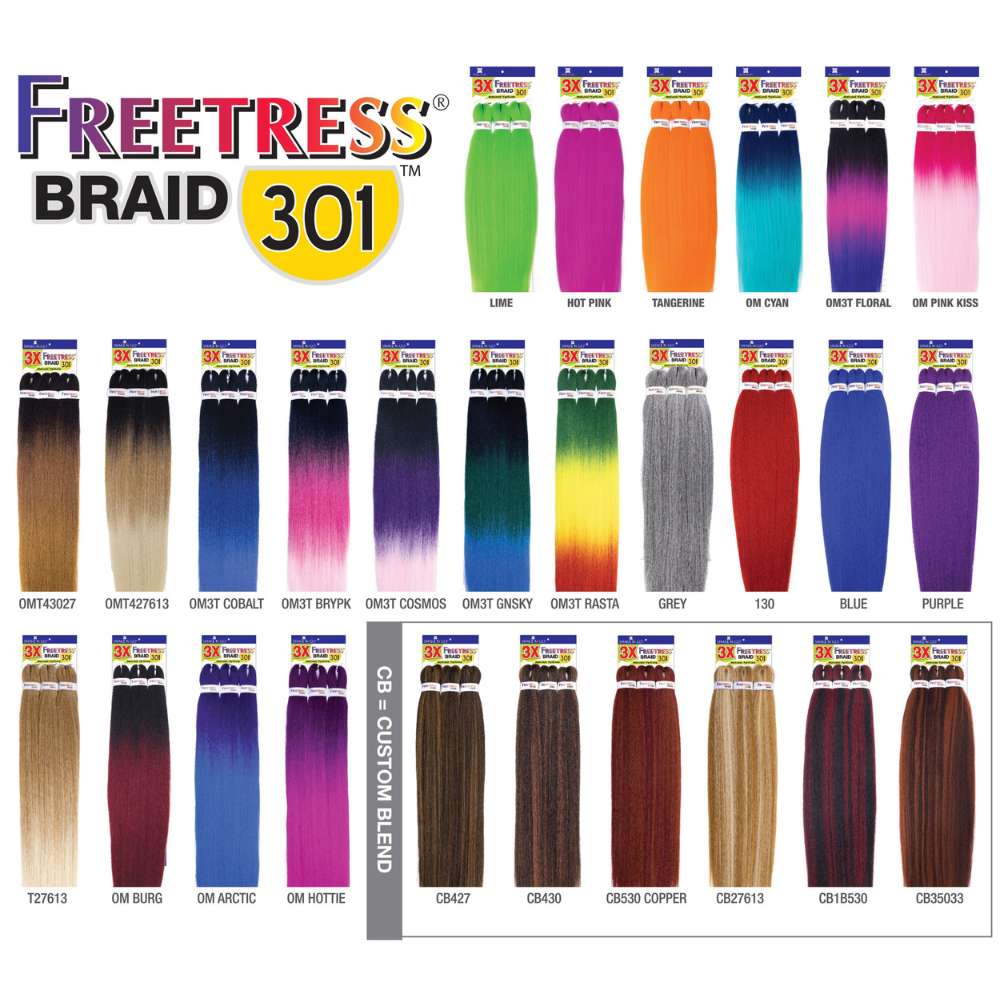 Freetress Pre-Stretched Braiding Hair - 3X Braid 301 (28")