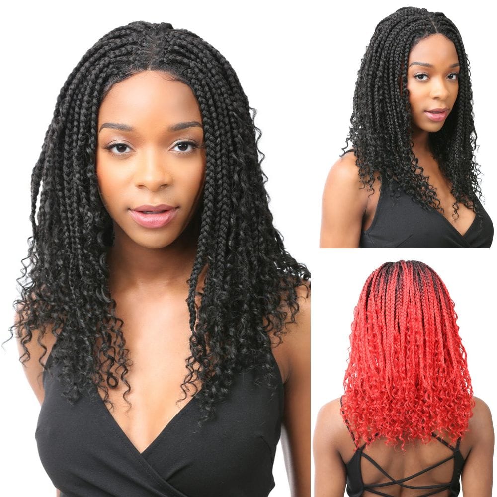 Nutique Illuze Synthetic 4x4 Lace Front Wig - Boho Box Deep 16"