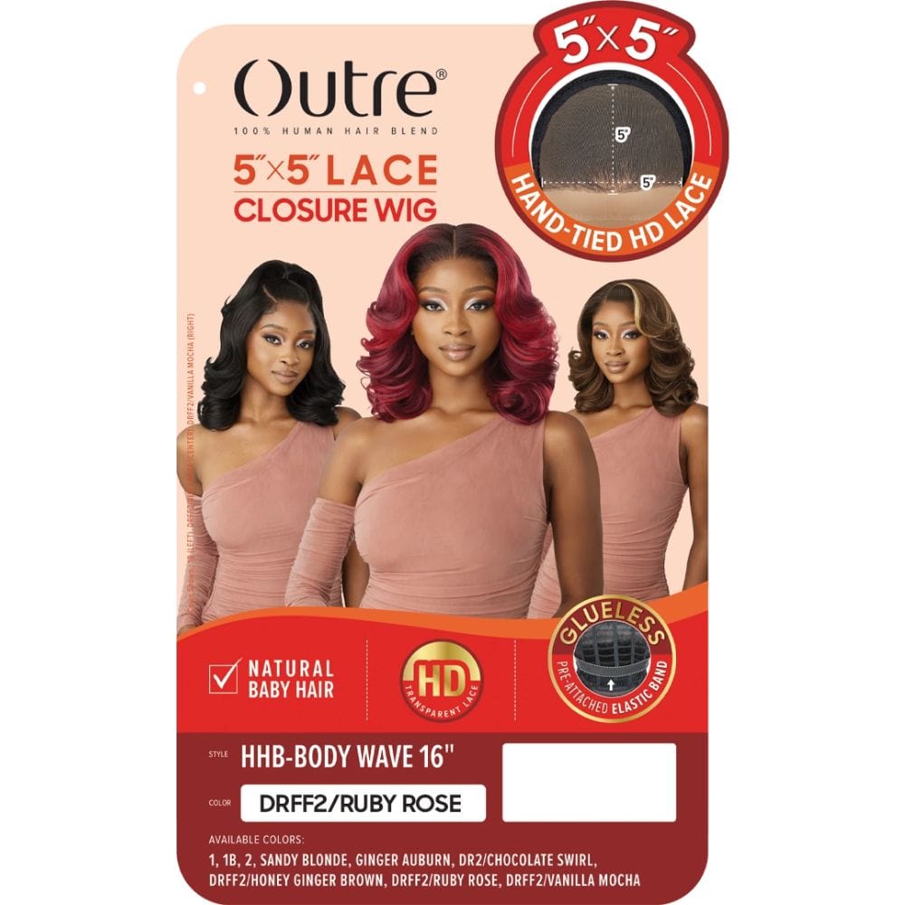 Outre 5x5 HD Lace Closure Wig - HHB-Body Wave 16"