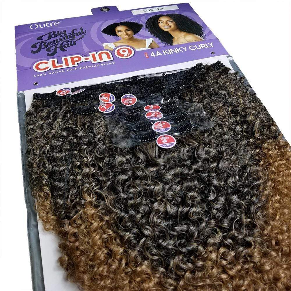 Outre Big Beautiful Hair Clip-In Extensions - 4A Kinky Curly 10"