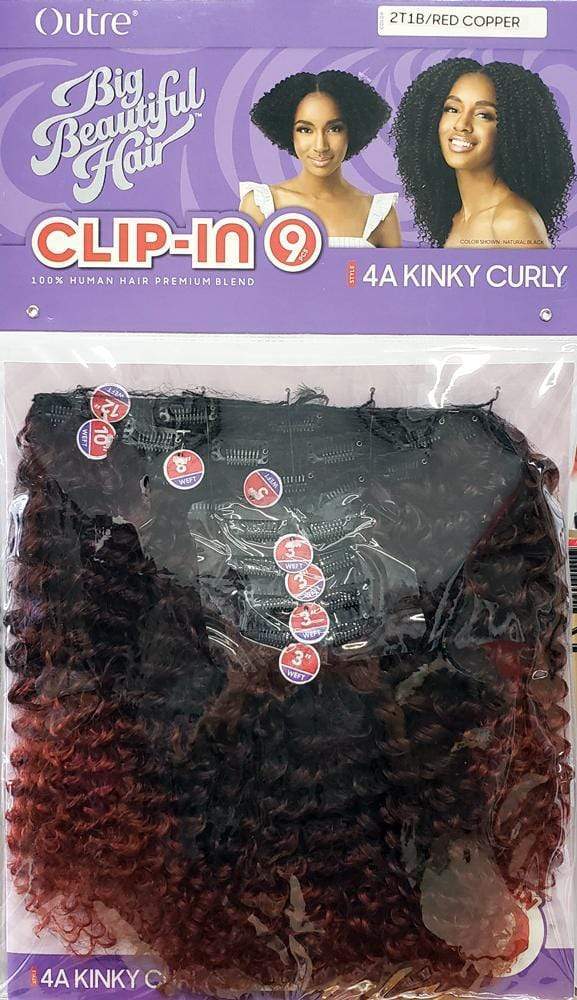 Outre Big Beautiful Hair Clip-In Extensions - 4A Kinky Curly 10"