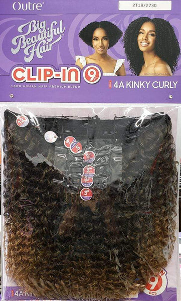 Outre Big Beautiful Hair Clip-In Extensions - 4A Kinky Curly 10"
