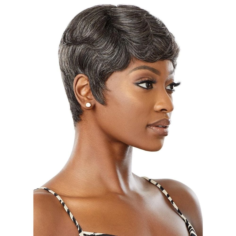 Outre Fab & Fly Gray Glamour Human Hair Wig - HH-Addison