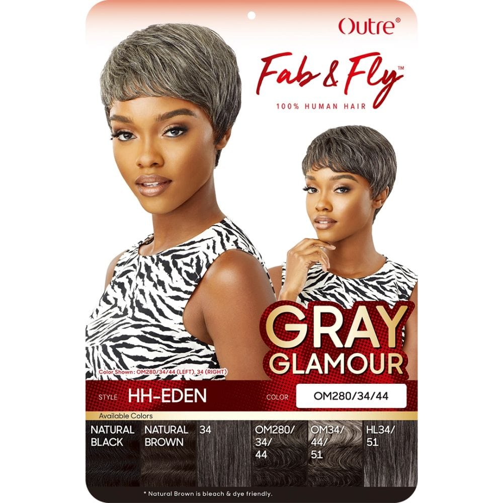 Outre Fab & Fly Gray Glamour Human Hair Wig - HH-Eden