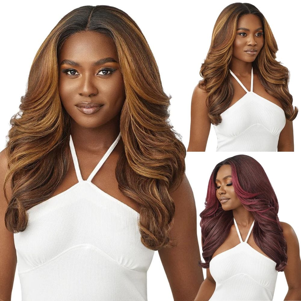 Outre Synthetic Glueless HD Transparent Lace Front Wig - Talha