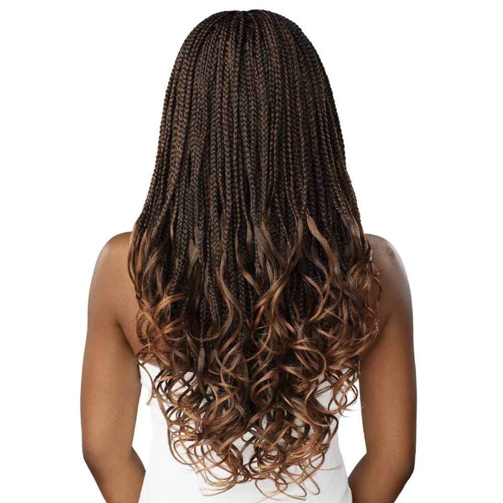 Outre Pre-Braided Lace Front Wig - Middle Part French Curl Box Braids