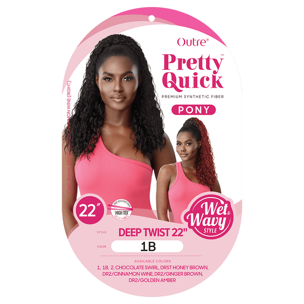 Outre Pretty Quick Wet & Wavy Ponytail - Deep Twist 22"