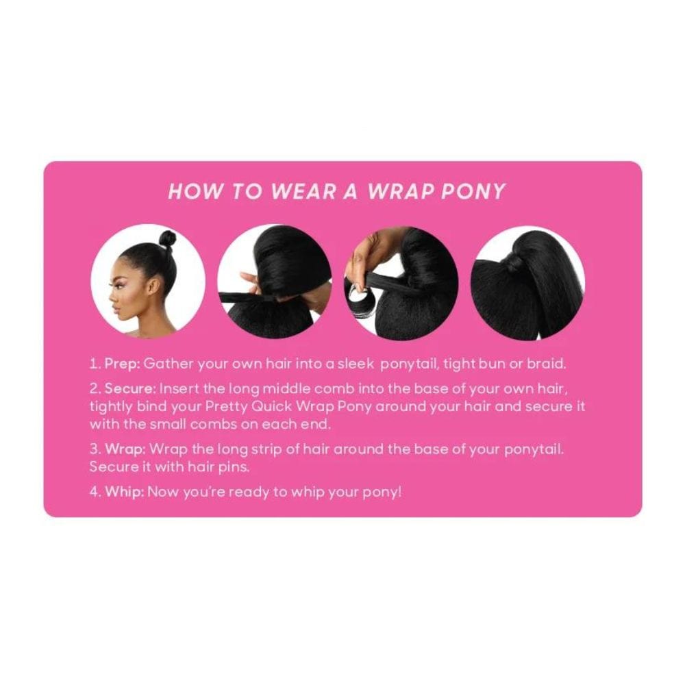 Outre Pretty Quick Wrap Ponytail - Kinky Straight 28"