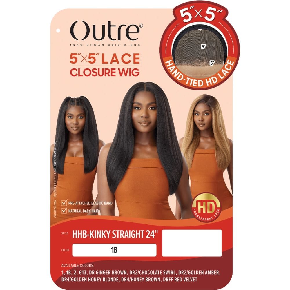 Outre 5x5 HD Lace Closure Wig - HHB-Kinky Straight 24"