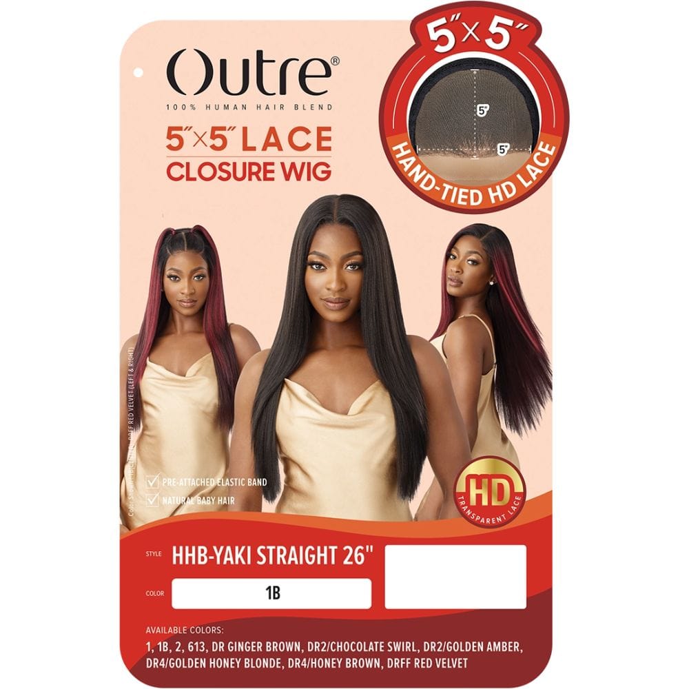 Outre 5x5 HD Lace Closure Wig - HHB Yaki Straight 26"
