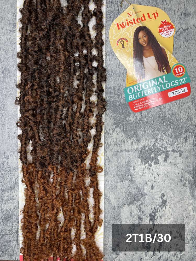 Outre X-Pression Twisted Up Crochet Hair - Original Butterfly Locs 22"