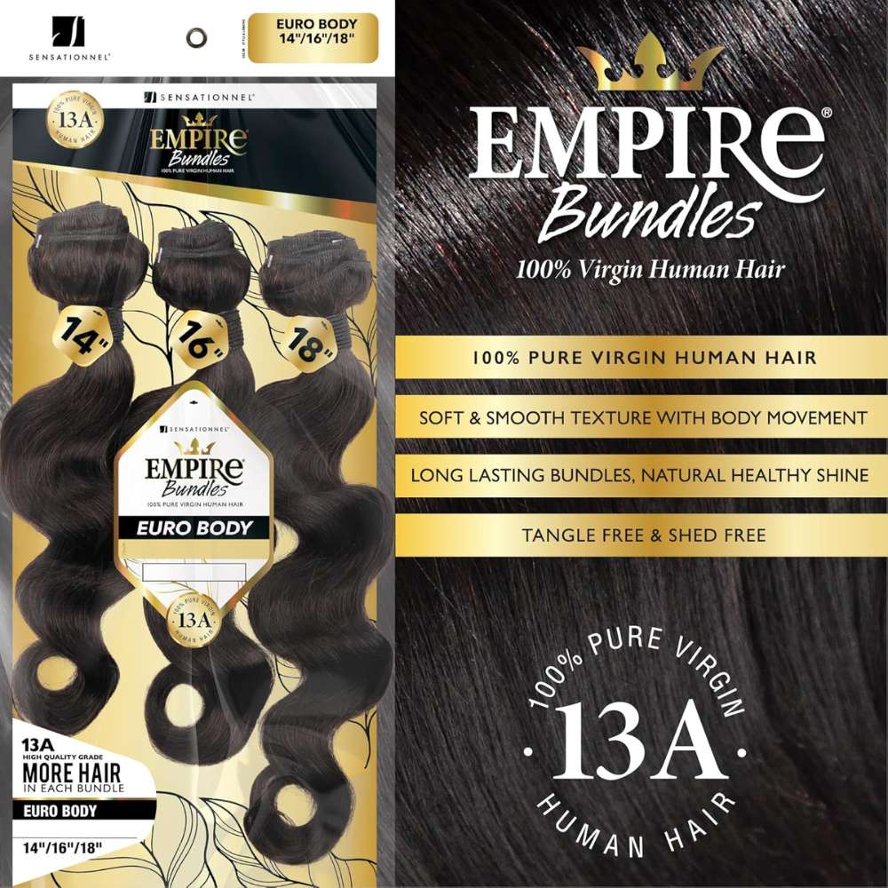 Sensationnel 13A Empire Bundles Virgin Human Hair Weave 3X Multi Pack