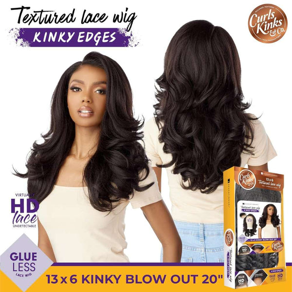 Sensationnel Kinky Blow Out 20" Kinky Edges 13x6 HD Lace Wig