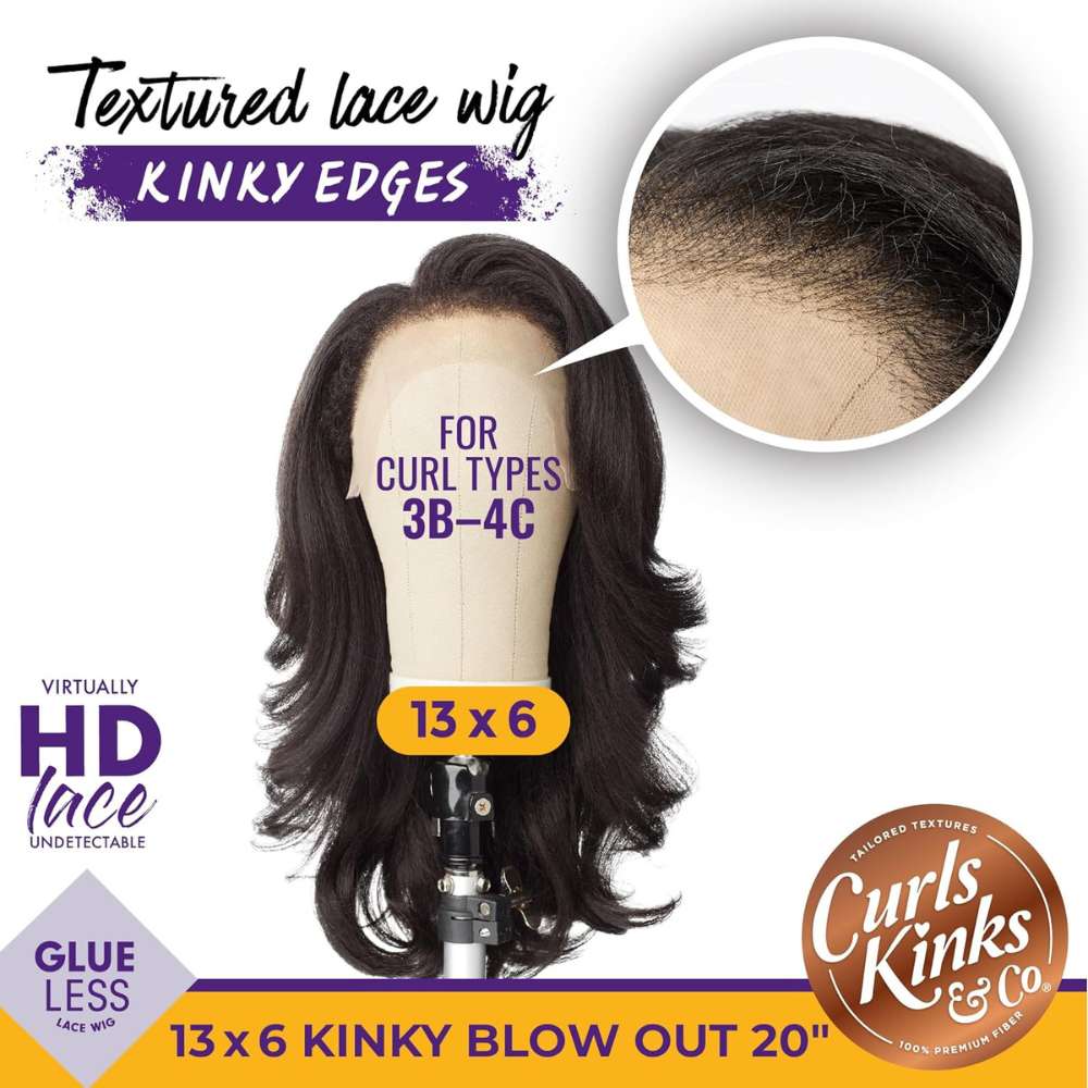 Sensationnel Kinky Blow Out 20" Kinky Edges 13x6 HD Lace Wig
