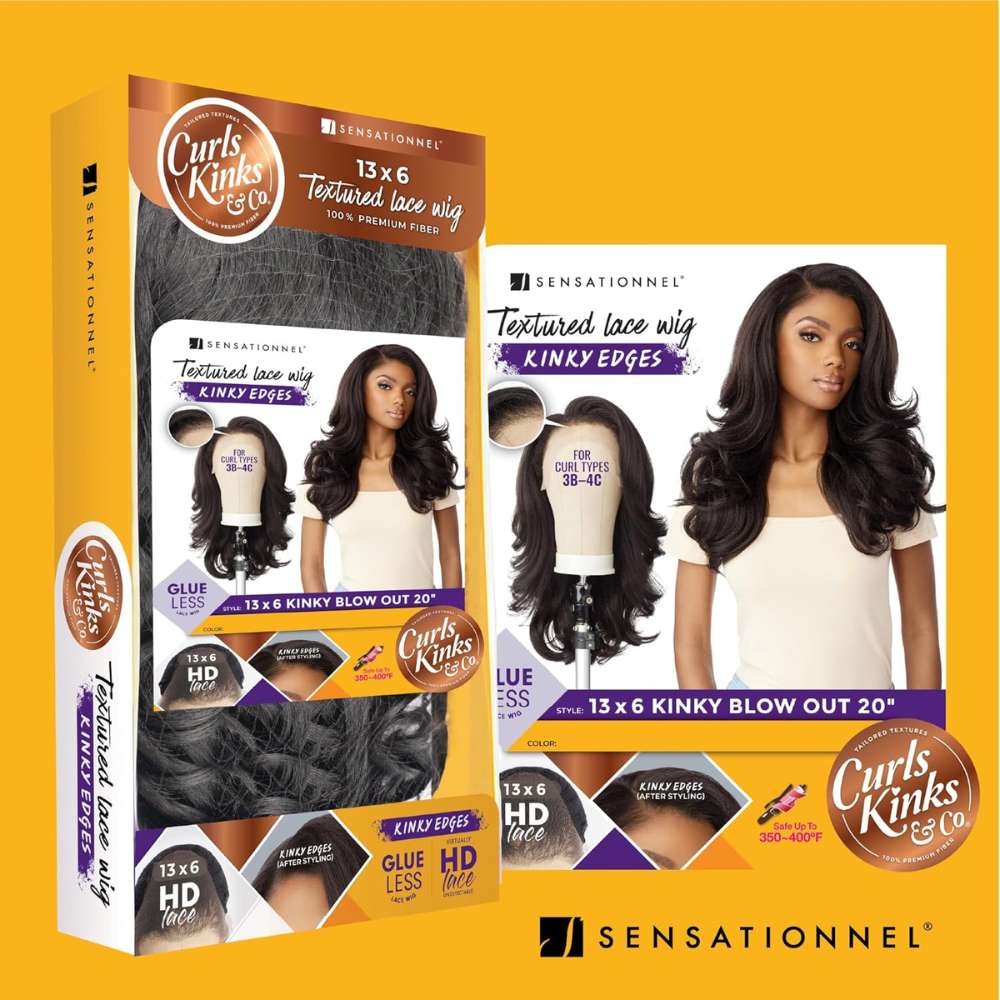 Sensationnel Kinky Blow Out 20" Kinky Edges 13x6 HD Lace Wig