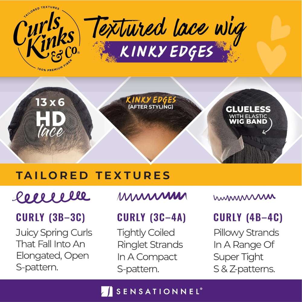 Sensationnel Kinky Blow Out 20" Kinky Edges 13x6 HD Lace Wig