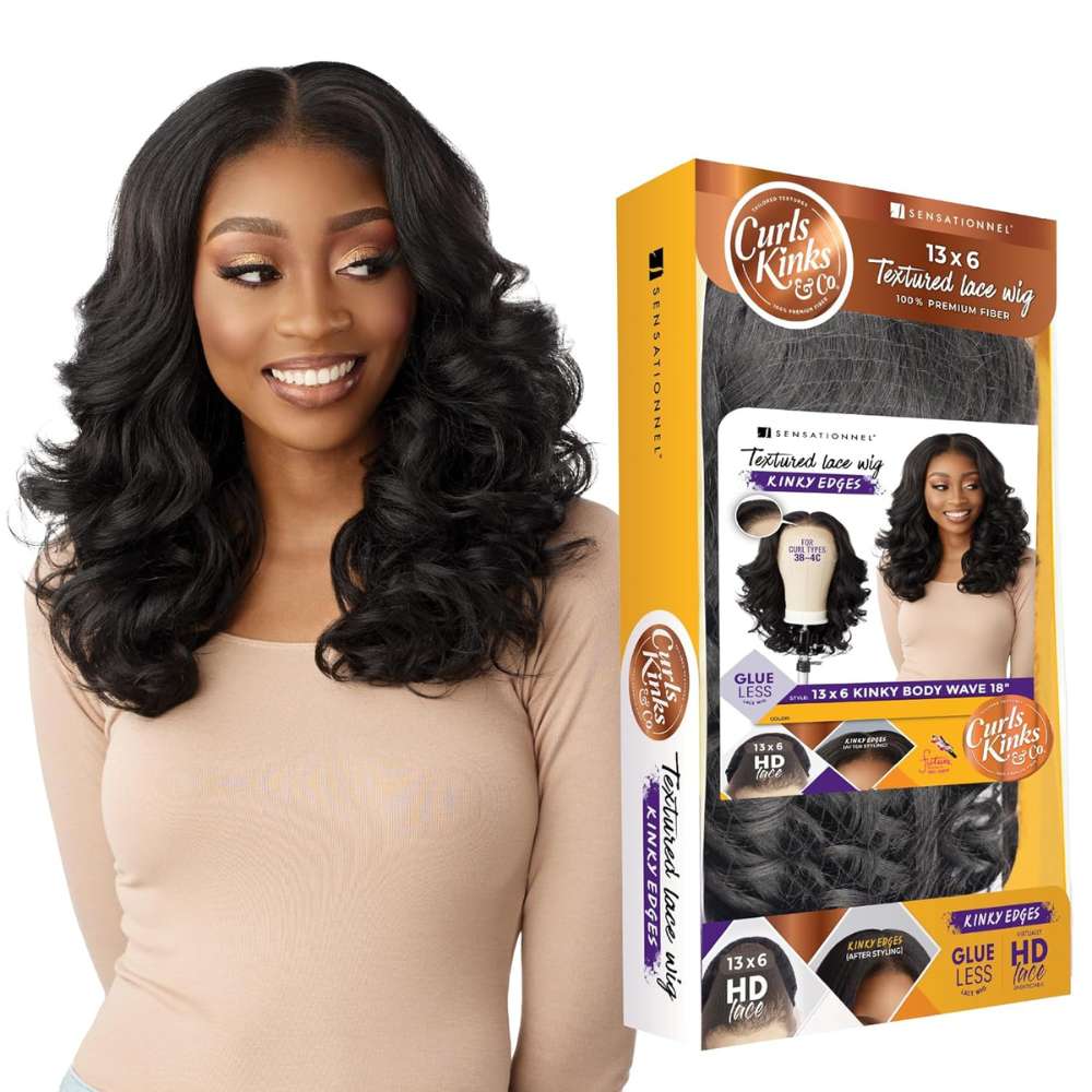 Sensationnel Kinky Body Wave 18" Kinky Edges 13x6 HD Lace Wig