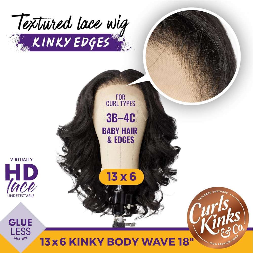 Sensationnel Kinky Body Wave 18" Kinky Edges 13x6 HD Lace Wig