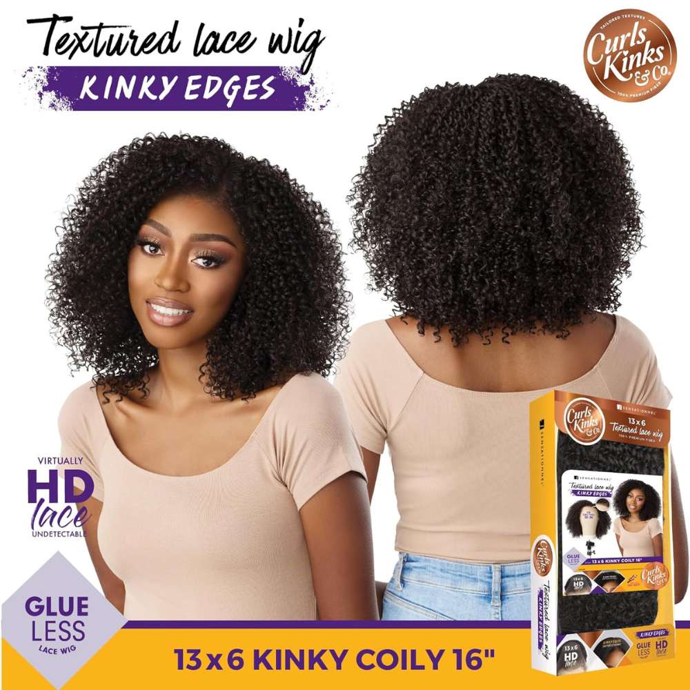 Sensationnel Kinky Coily 16" Kinky Edges 13x6 HD Lace Wig