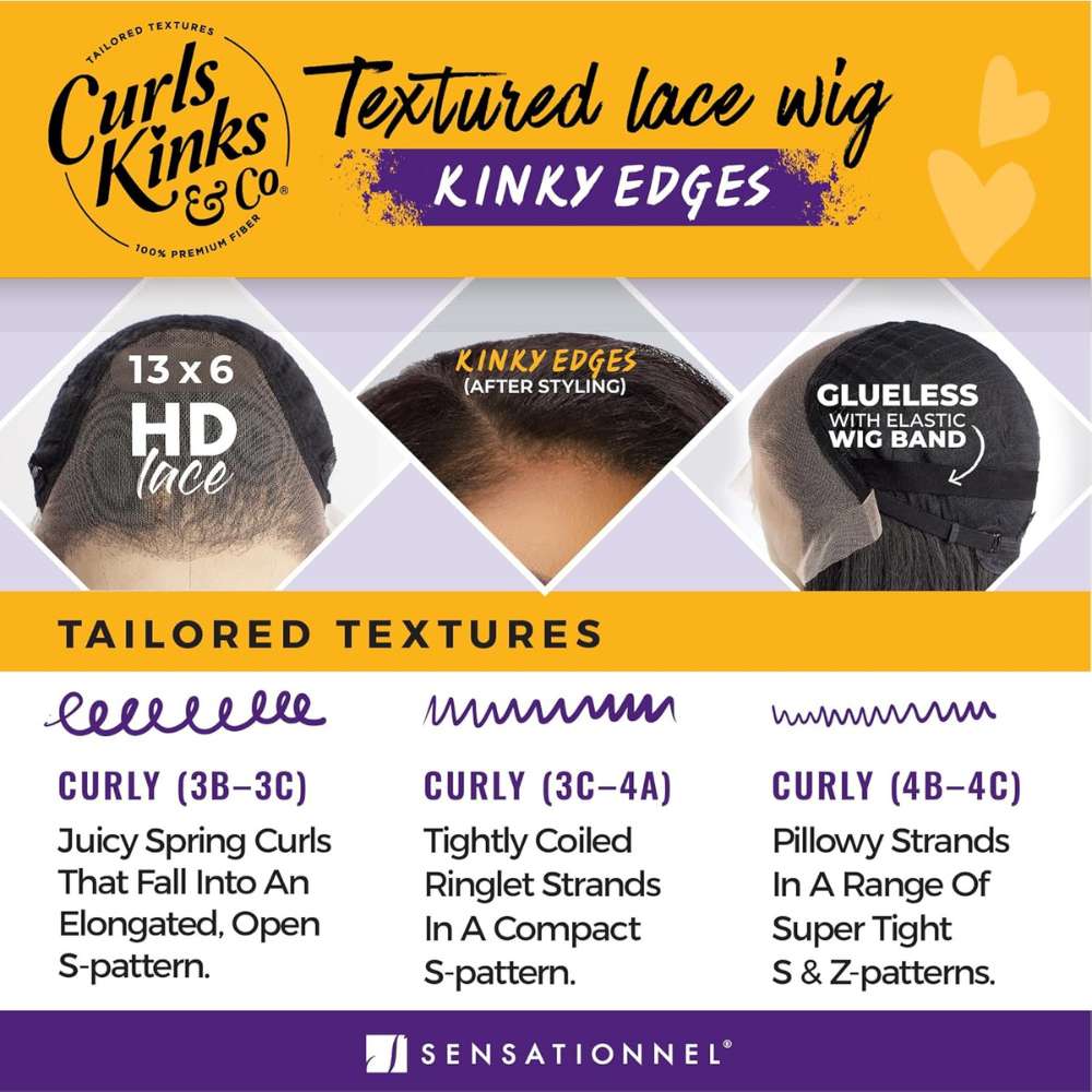 Sensationnel Kinky Layered Blow Out 22" Kinky Edges 13x6 HD Lace Wig