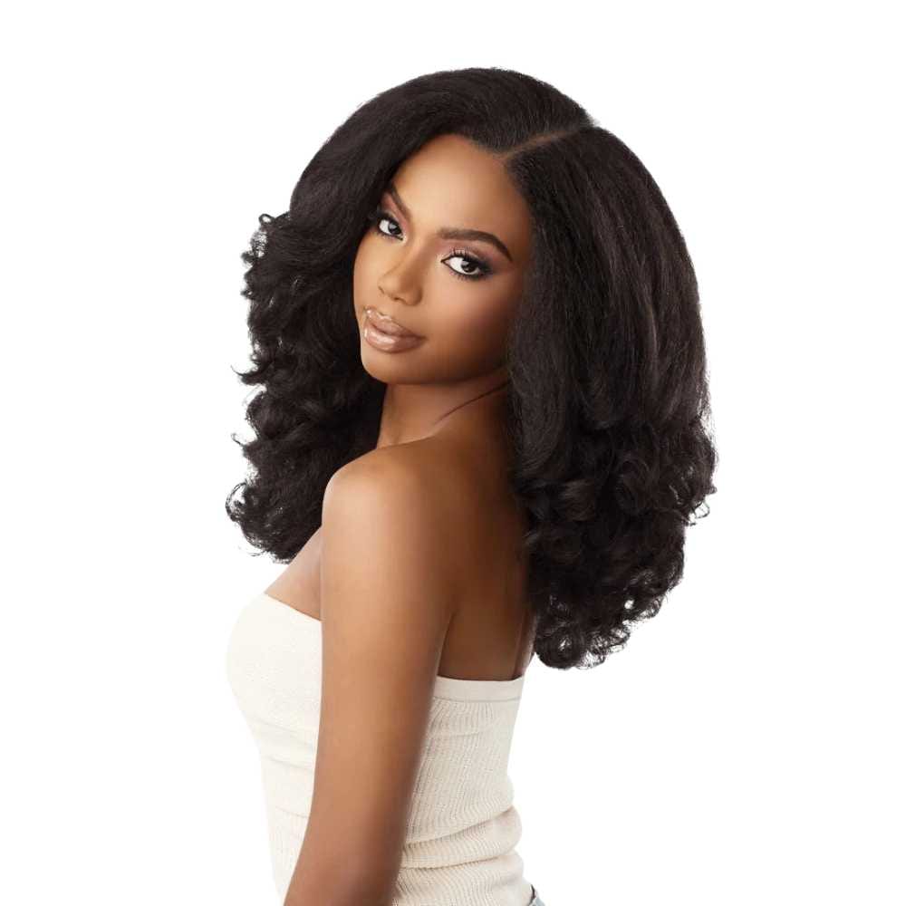 Sensationnel Kinky Edges Synthetic Y-Part HD Lace Wig - Kinky Roller S